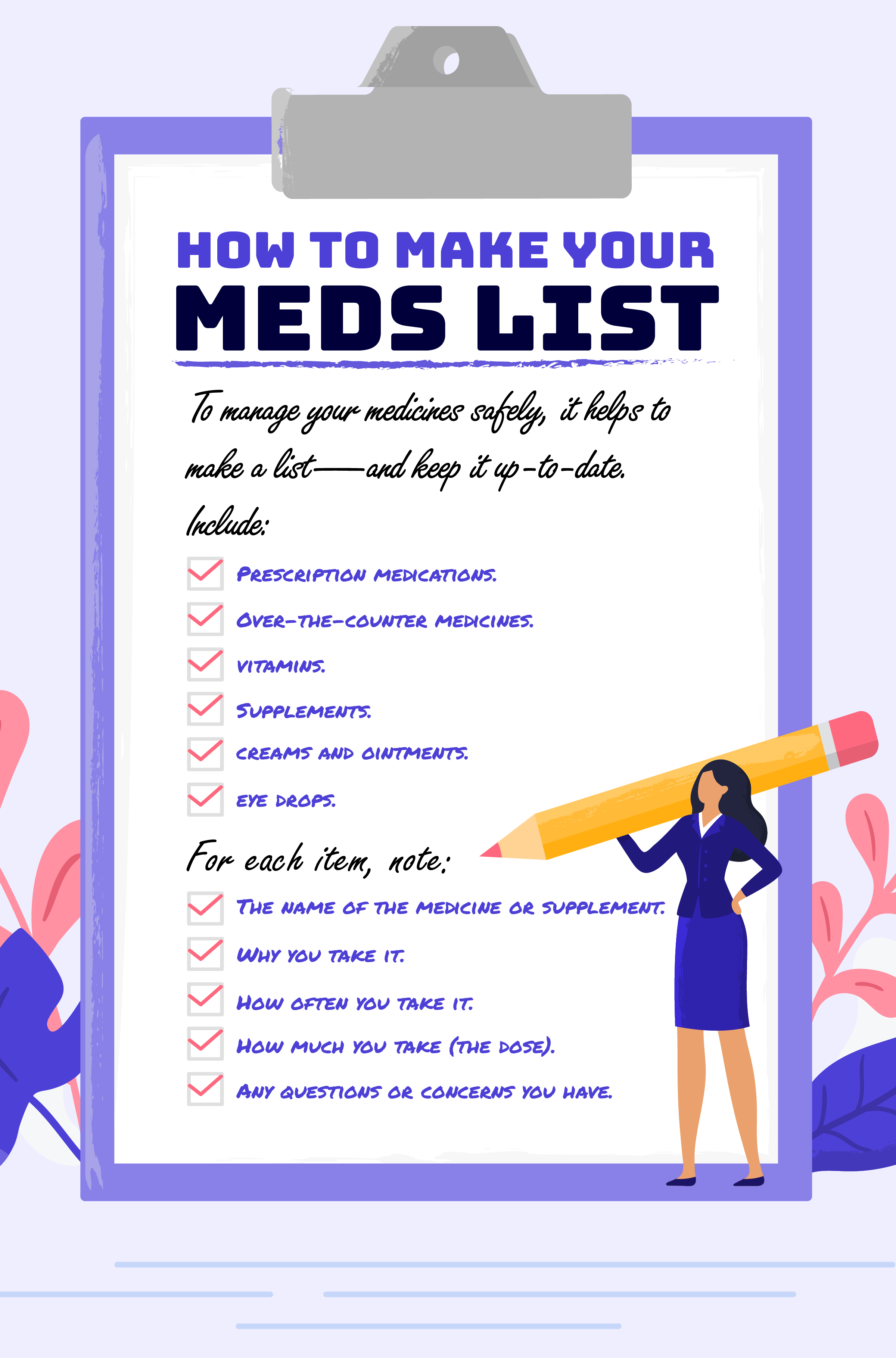 Make a list of your medicines | Columbia Memorial Hospital